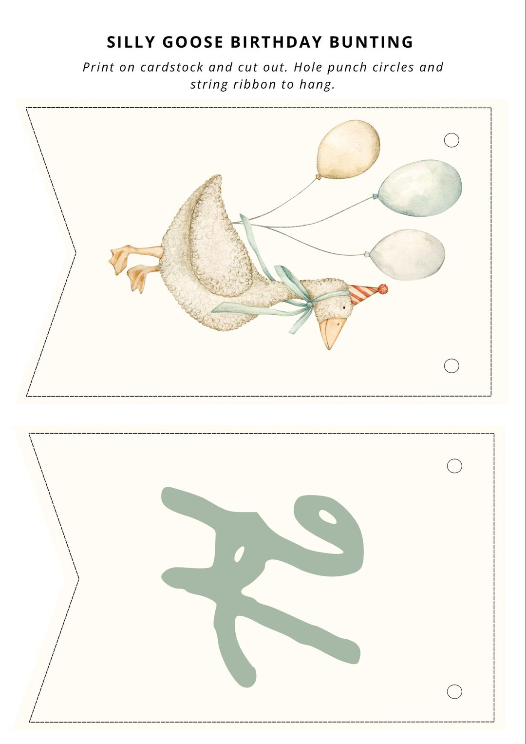 Silly Goose Birthday Banner. Silly Goose Birthday Party. 1st Birthday ...