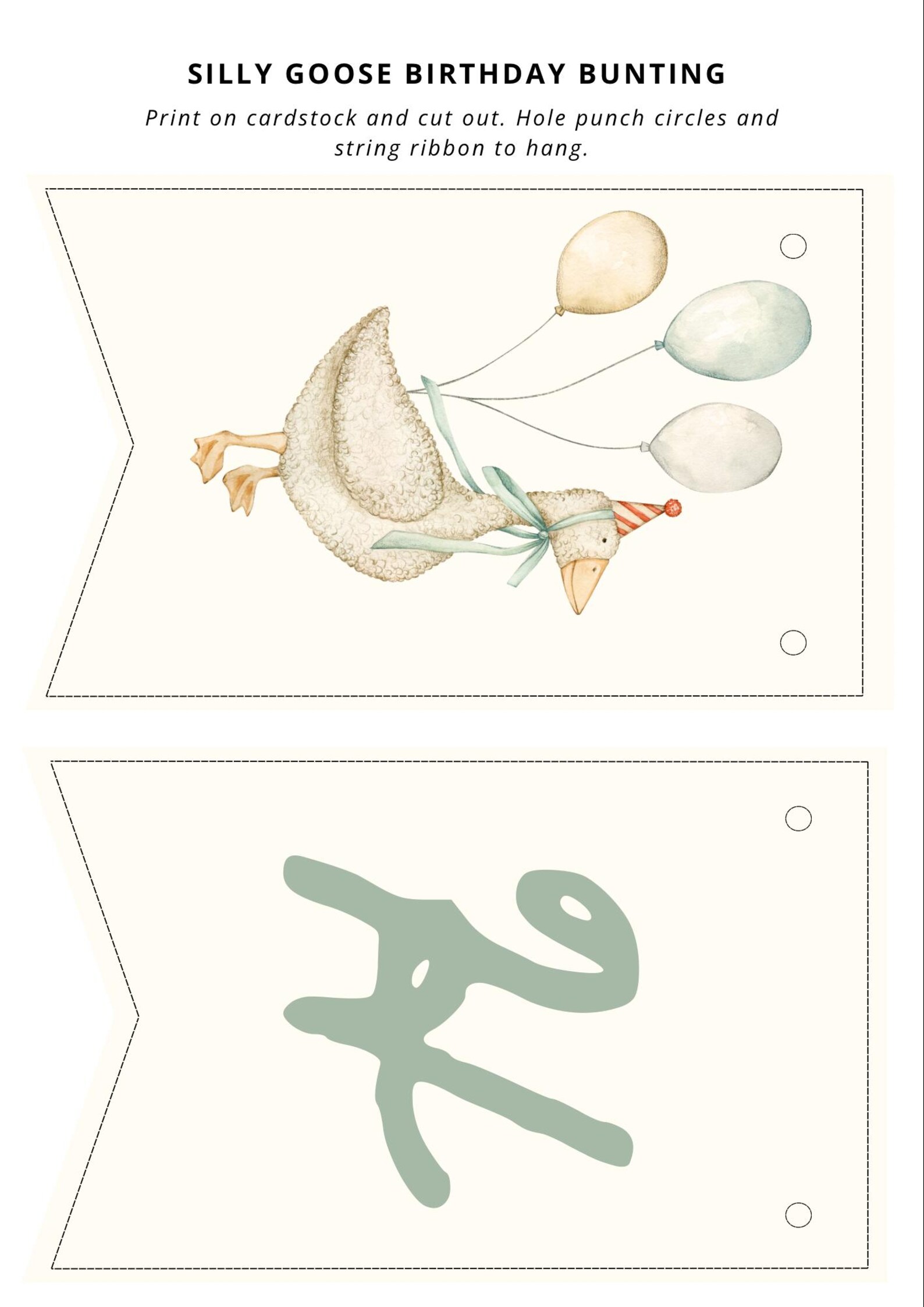 Silly Goose Birthday Banner. Silly Goose Birthday Party. 1st Birthday ...
