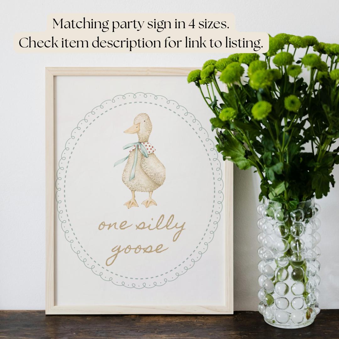 Silly Goose Birthday Food Signs. Silly Goose Birthday Party. 1st ...