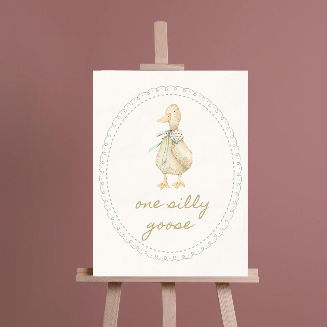 Silly Goose Birthday Party Sign. 1st Birthday Party. First Birthday ...