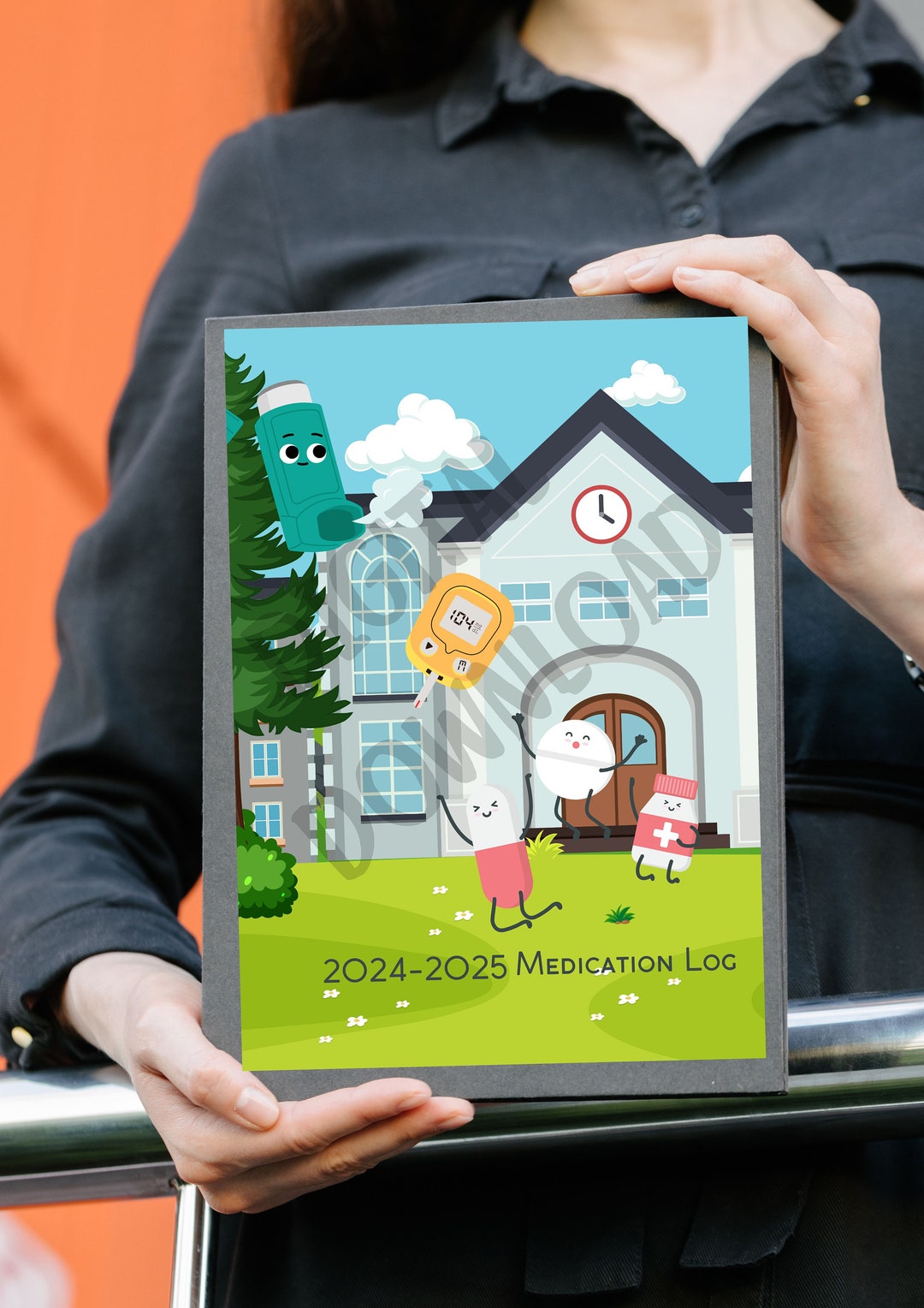 Medication Log Binder Cover - Etsy