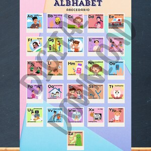Kids Health Bilingual Alphabet - Etsy