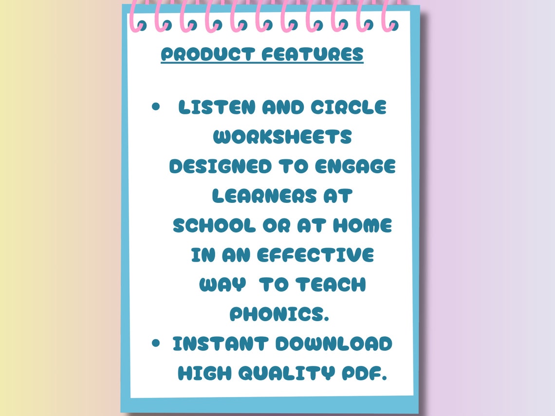 Phonics Listening Worksheets for Grades 2-3 Fun Circle-the-word ...