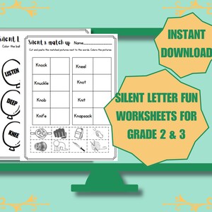Silent Letters Phonics Worksheets for Grade 2 and 3 - Teach Reading ...