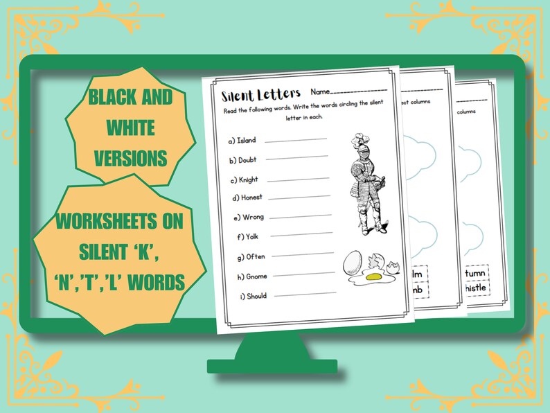 Silent Letters Phonics Worksheets for Grade 2 and 3 - Teach Reading ...