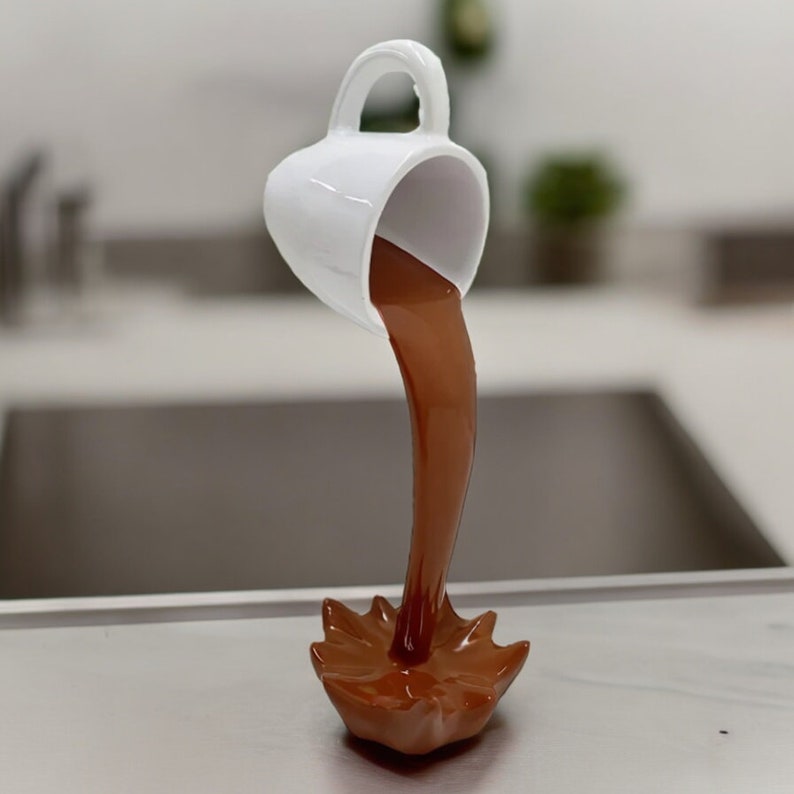 Floating Spilling Coffee Cup, Kitchen Decor, Home Decor, Floating Mug ...