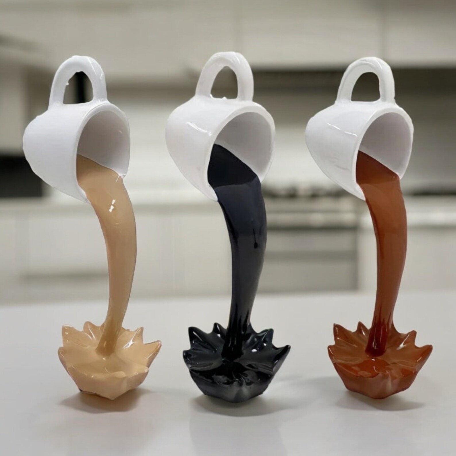 Floating Spilling Coffee Cup, Kitchen Decor, Home Decor, Floating Mug ...