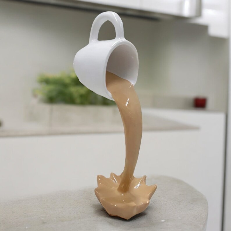 Floating Spilling Coffee Cup, Kitchen Decor, Home Decor, Floating Mug ...