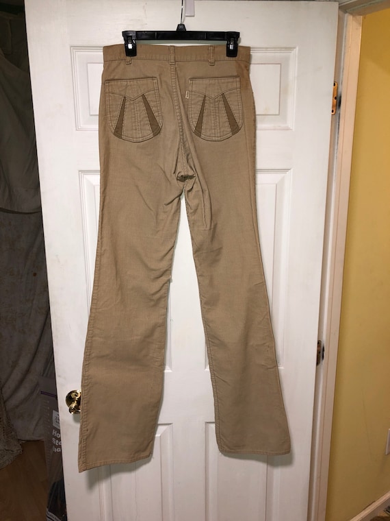 Rare 1970’s Levi’s Black Mens Light Tan Corduroy Pan… - Gem