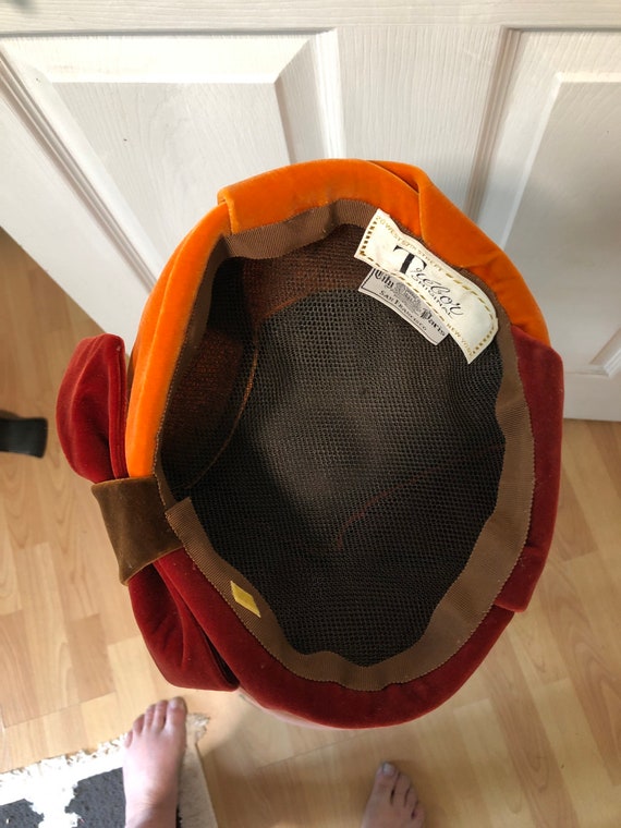 Vintage Velvet Turban Style Hat by Trebor - Gem