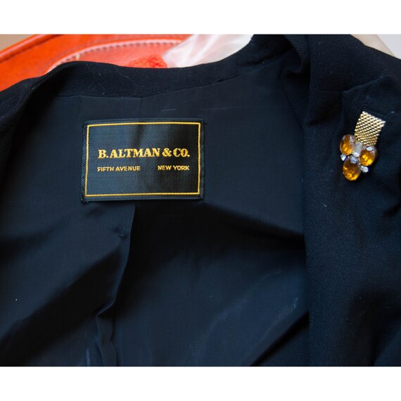 Vintage 1940's B Altmann Woman's Black Jacket with Je… - Gem