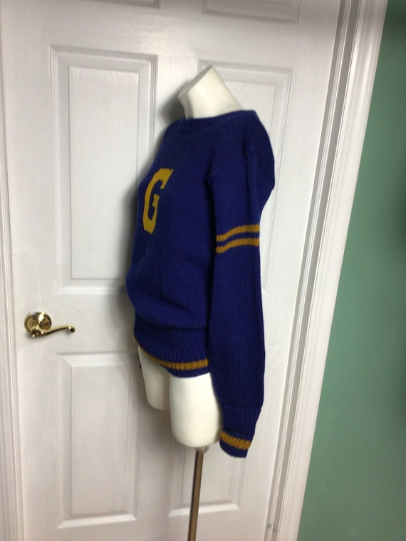Vintage 1920’s Men’s Letterman Knit Sweater - Gem