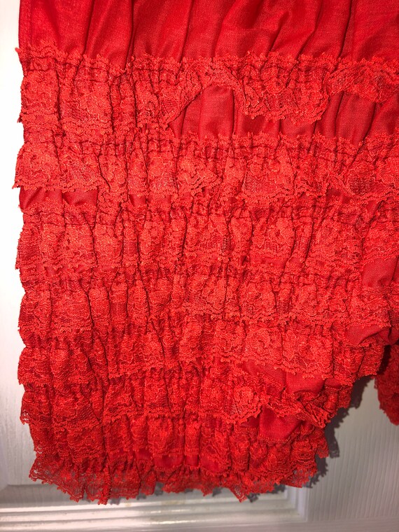 Vintage 1950’s Red Ruffle Pantie Girdle - Gem