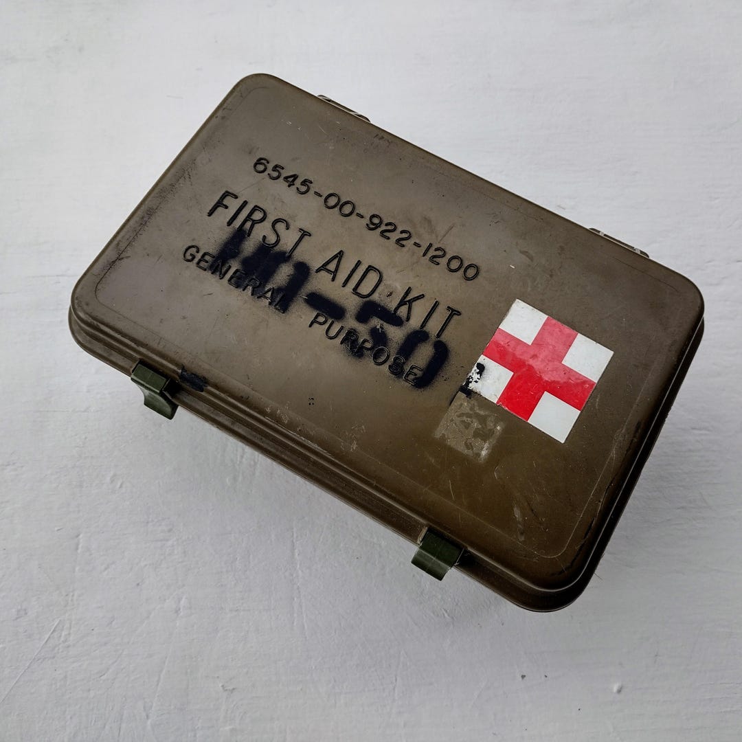 US Army Issue First Aid Kit Contains Bandages Expired Eye Kit - Etsy