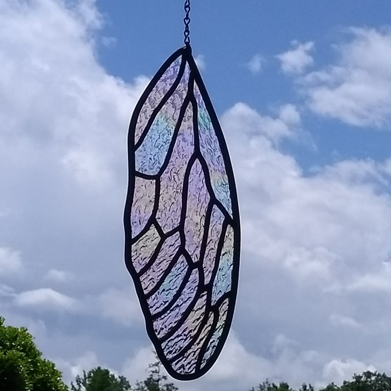 Iridescent Stained Glass Cicada Insect Wing Suncatcher - Etsy