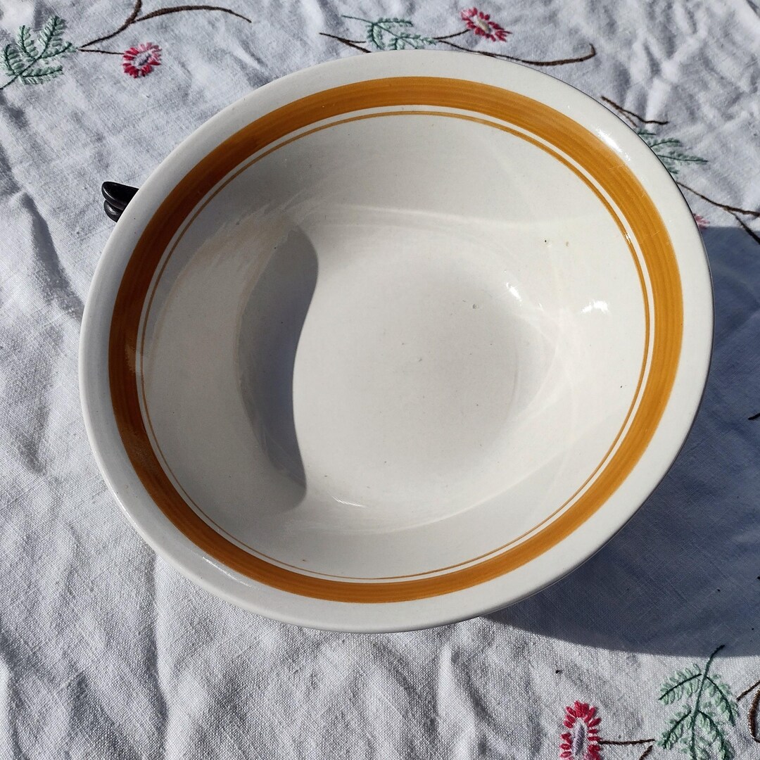 Vintage Golden Yellow 9 Inch Stoneware Bowl Oven to Table Microwave ...