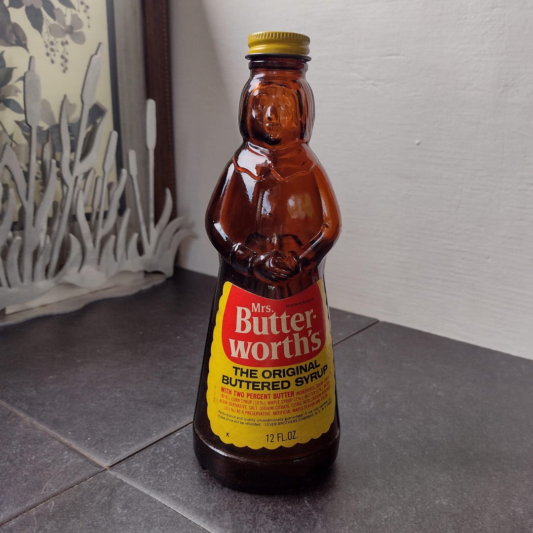 Vintage Mrs Buttersworth Syrup 12 Fl Oz Amber Glass Bottle - Etsy