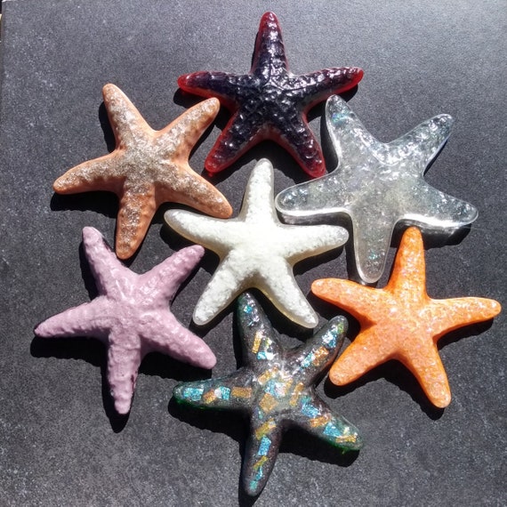 Fused Glass Starfish Kiln Cast Ornament Paperweight Multiple | Etsy