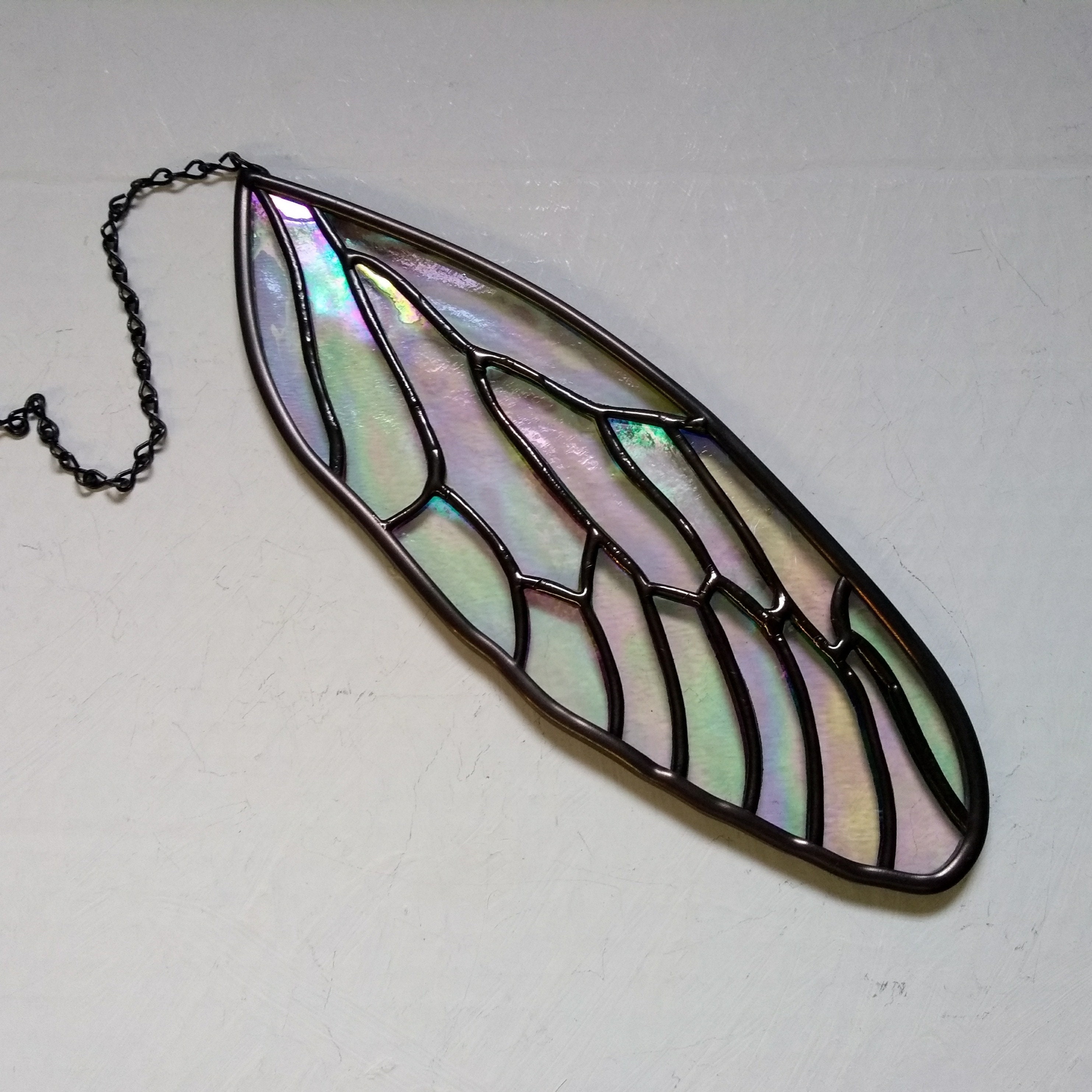 Iridescent Stained Glass Cicada Insect Wing Suncatcher - Etsy Australia