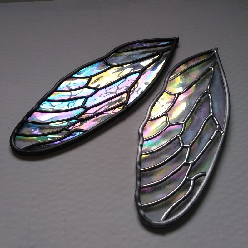 Iridescent Stained Glass Cicada Insect Wing Suncatcher - Etsy