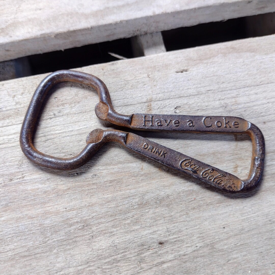 Vintage Coca Cola Metal Bottle Cap Opener - Etsy
