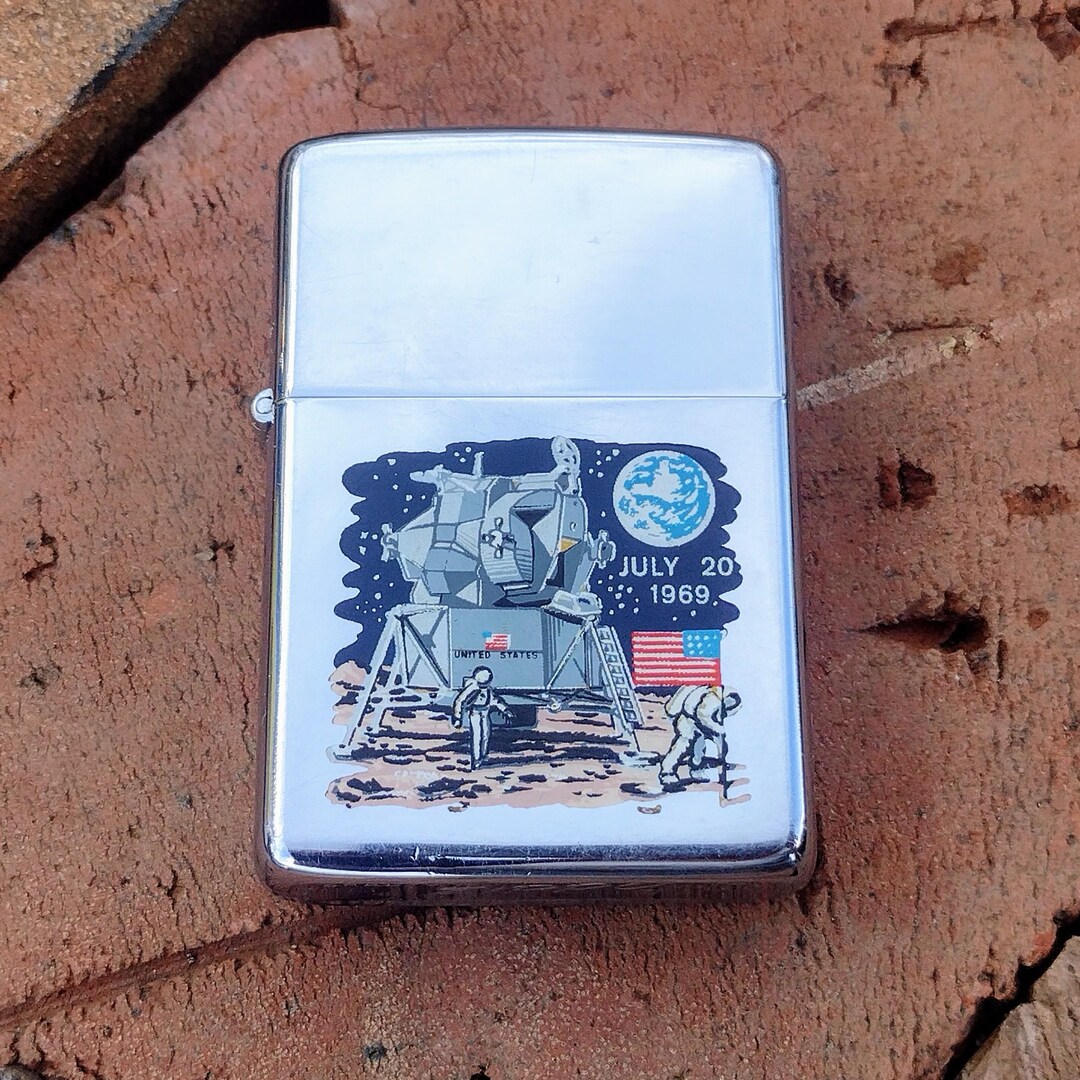 Vintage Zippo Lighter July 20 1969 Apollo 11 Moon Landing Gently Used ...