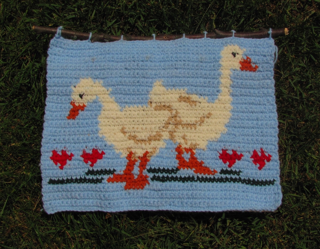 Cute Ducks Crochet Tapestry - Etsy