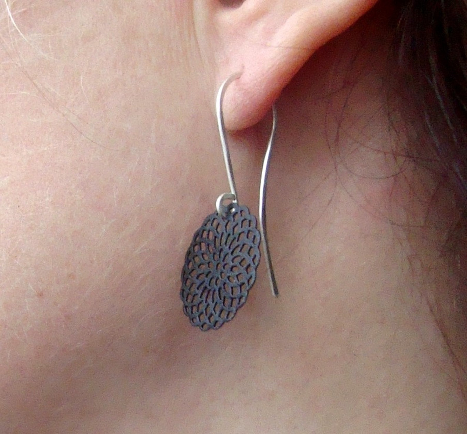 Gold Mandala Earrings. Metalwork Zen Jewelry Yoga Jewelry Asian Style ...