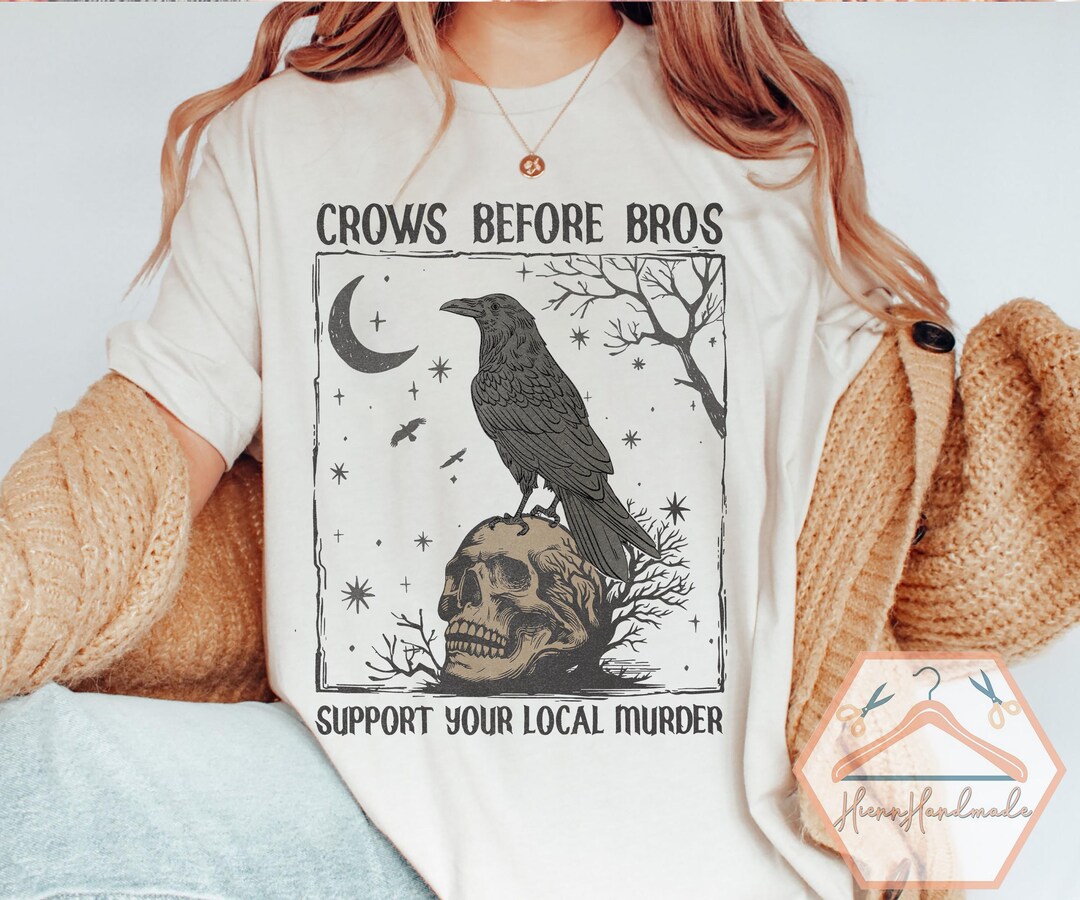 Vintage Crows Before Bros Comfort Color T-shirt for Women,lover Crow ...