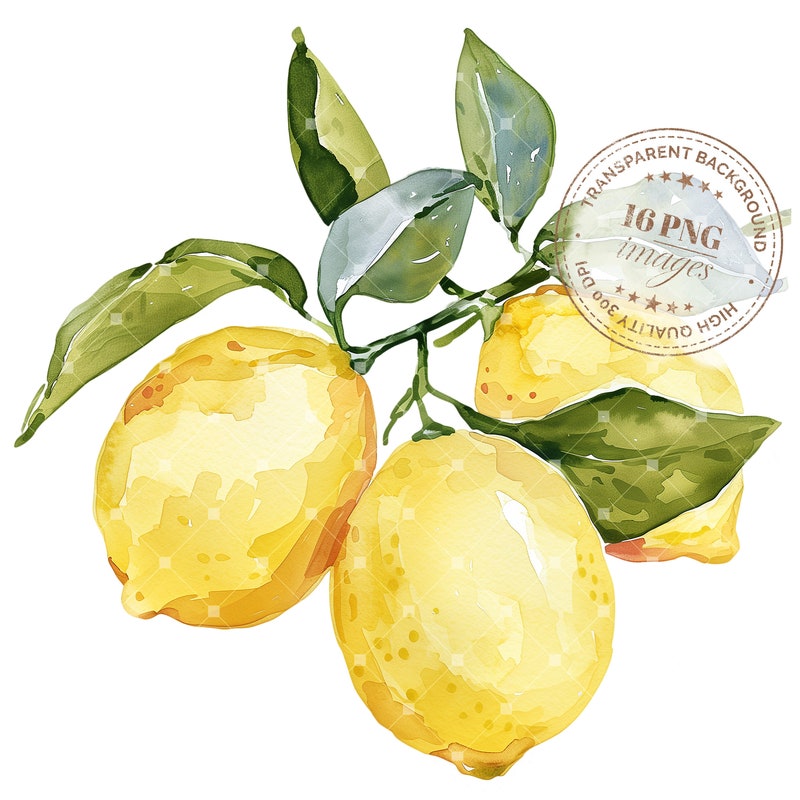 Lemon Leaves Background - Etsy