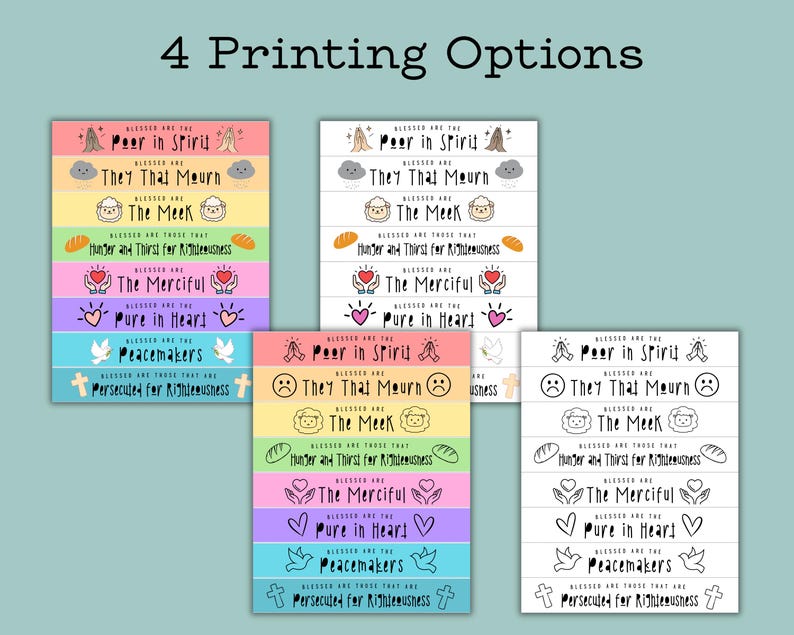Beatitudes Craft Printable for Kids, Sermon on the Mount Kids Bible ...