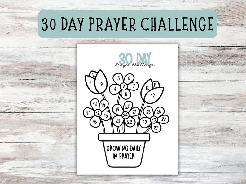 Prayer Guide, 30 Day Prayer Challenge, Inspirational Christian ...