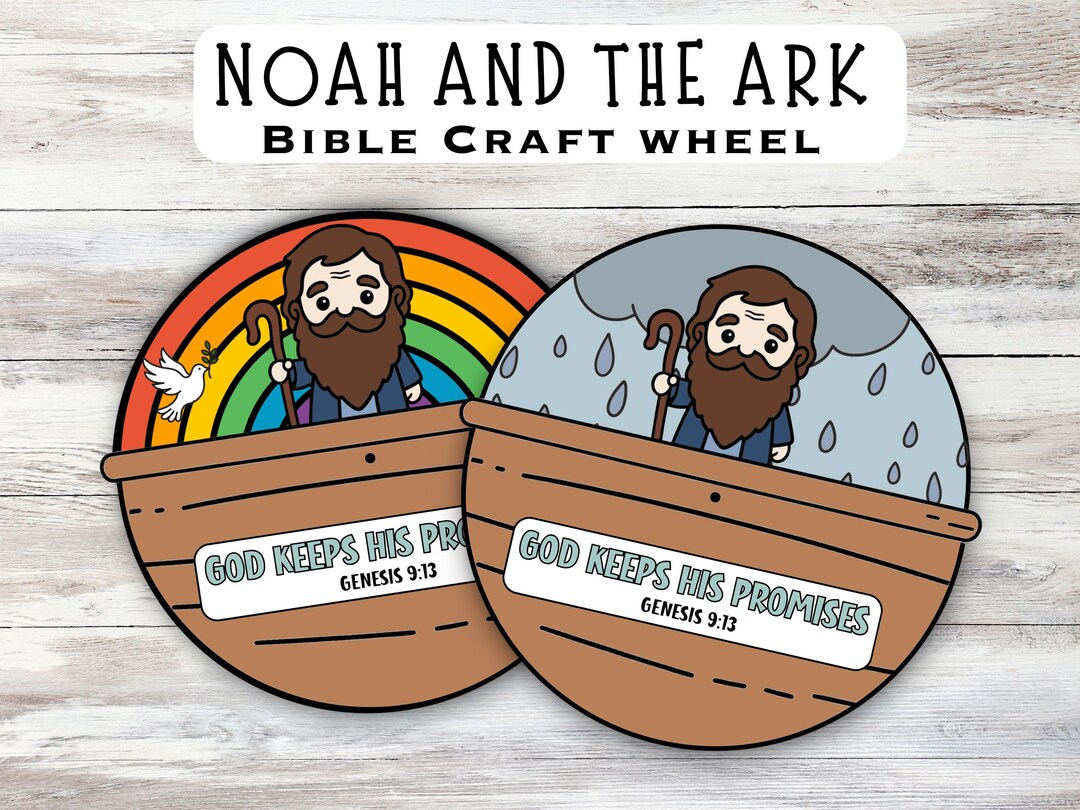 Noahs Ark Activity Wheel Craft, Bible Story Activity, Sunday School ...