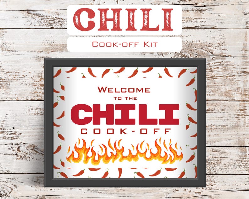 Chili Cook off Kit Printable, Chili Cook off Ballot, Sign up Sheet ...