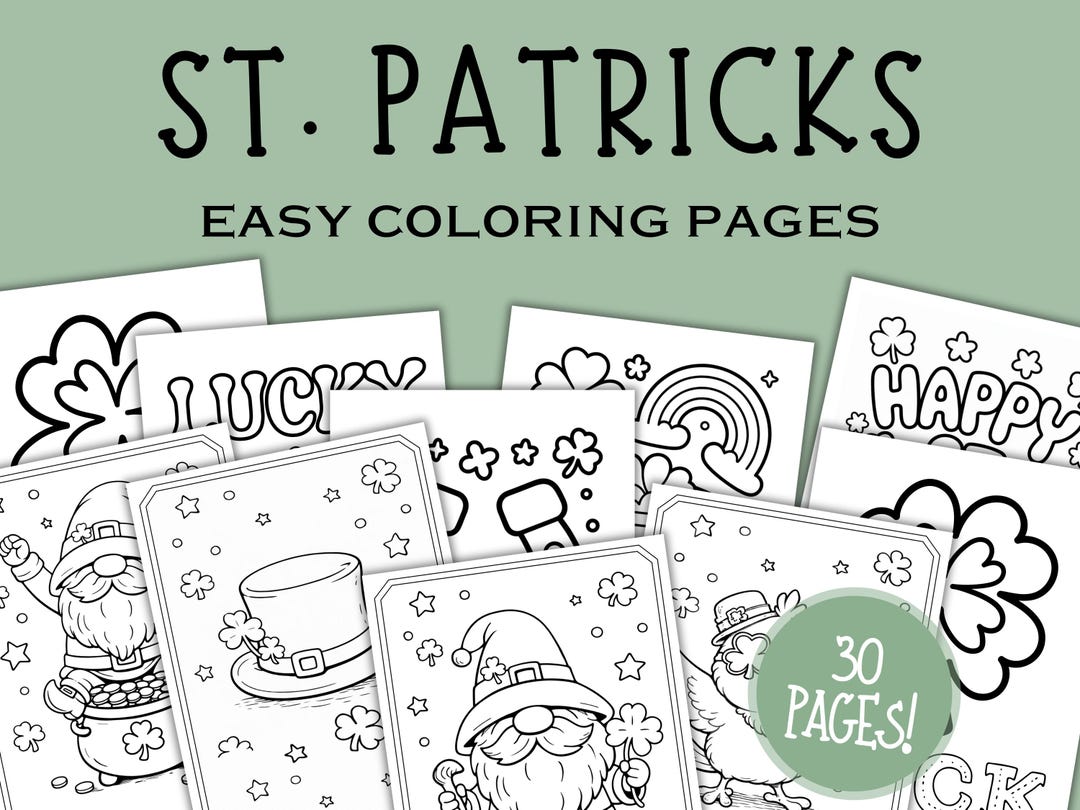St Patricks Day Coloring Pages Printable, Easy Kids St Patricks Craft ...