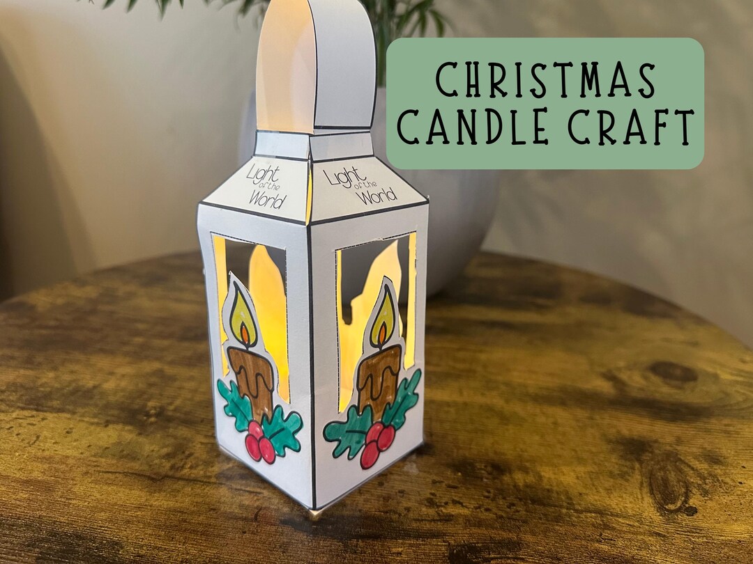 Advent Bible Craft Printable – DIY Nativity Lantern, Christian Coloring ...