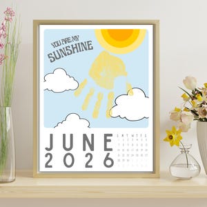 2026 Handprint Calendar, DIY Handprint Art for Kids, Preschool ...