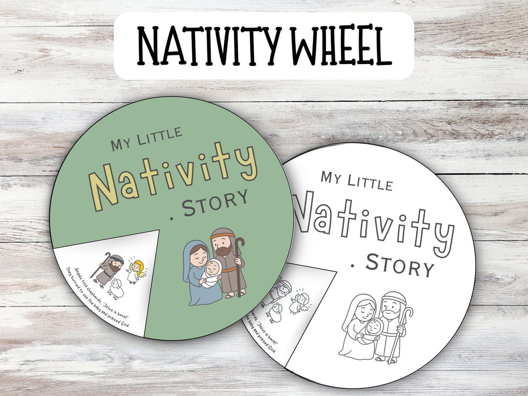 Nativity Wheel Printable, Christmas Story Craft for Kids, Jesus Birth ...