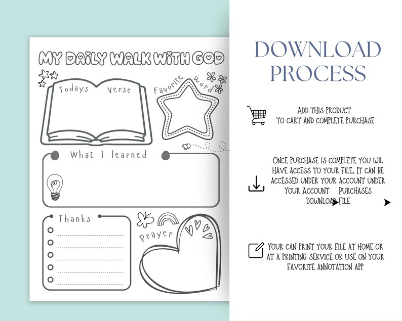 Kids Bible Study Printable – Daily Bible Study Journal for Kids ...