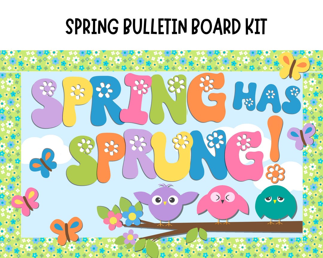 Spring Bulletin Board Kit Printable, Classroom, School, Church ...