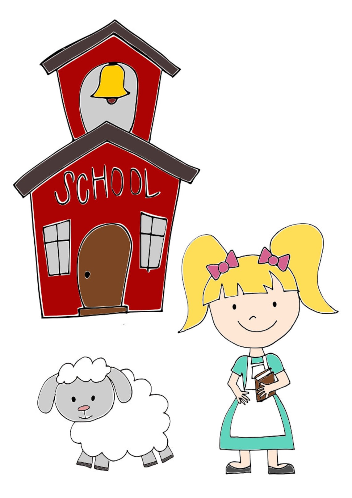 Mary Had a Little Lamb Story Graphic Felt Board Story, Print Out, Story ...