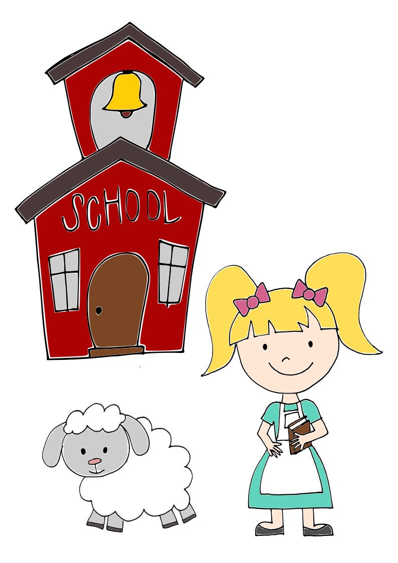 Mary Had a Little Lamb Story Graphic Felt Board Story, Print Out, Story ...