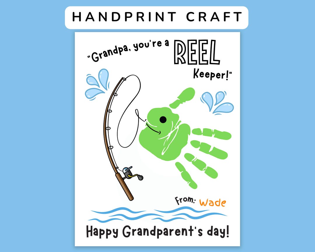 Handprint Craft for Grandpa • Grandparents Day Gifts • Grandpa Gifts ...