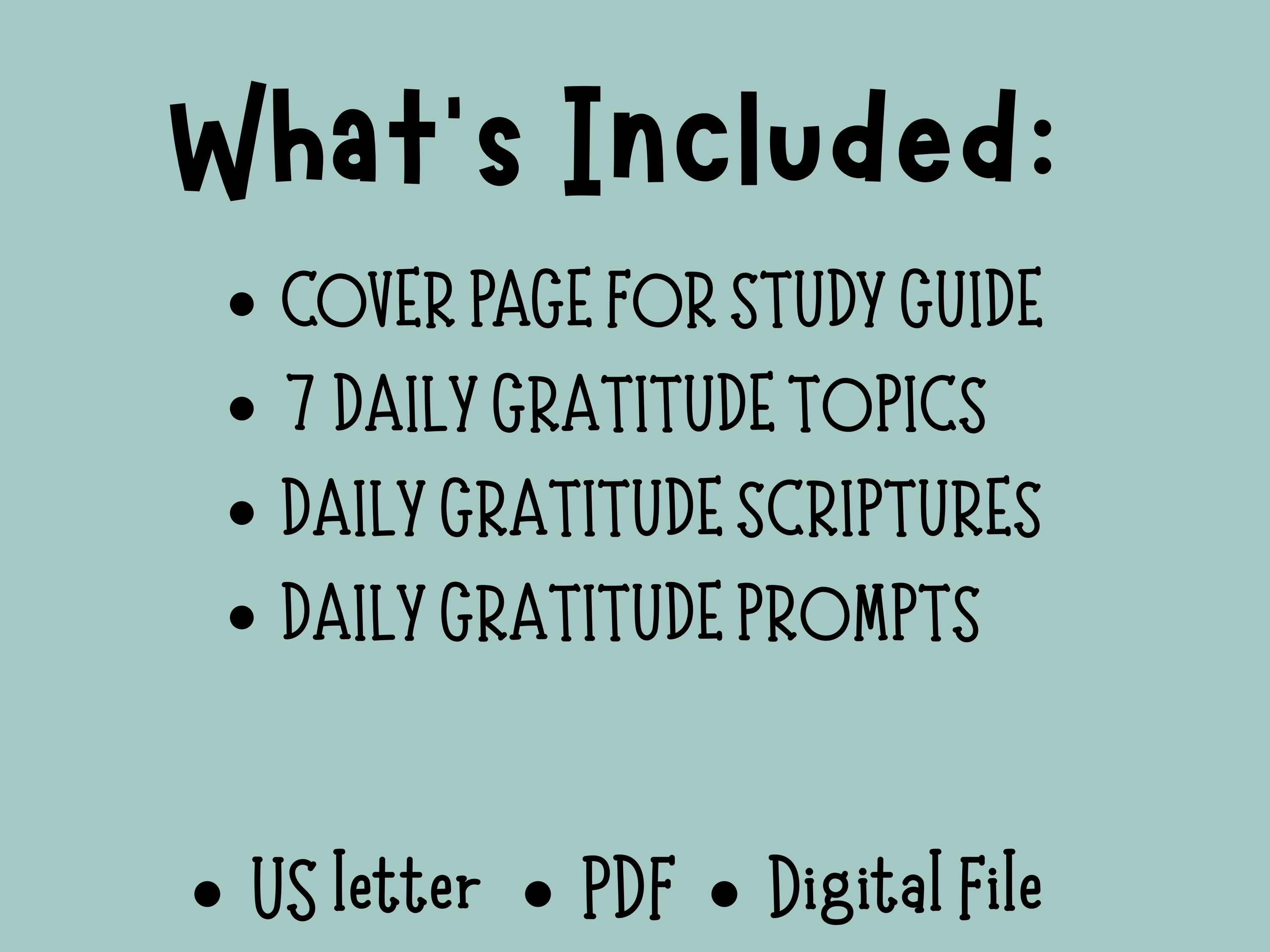 Thanksgiving Bible Study Guide, 7-day Gratitude Challenge, Bible Verse ...