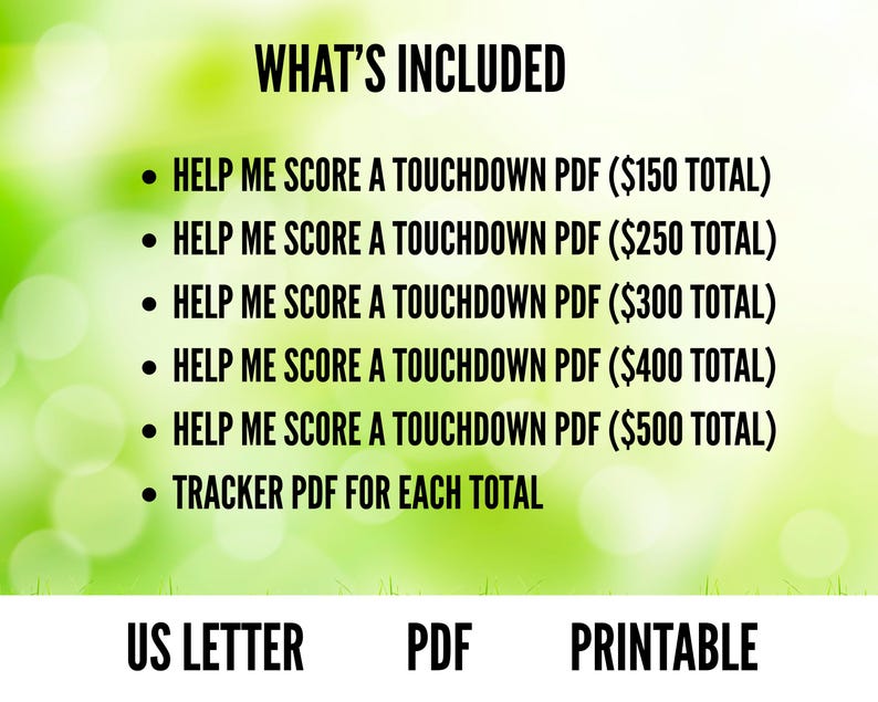 Football Fundraiser With Bonus Tracker Sheet; Fill in the Footballs or ...