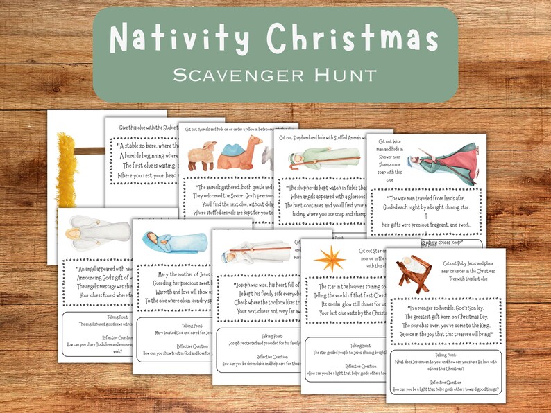 Nativity Christmas Scavenger Hunt – Printable Kids, Teens & Family ...