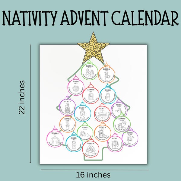 Christian Advent Calendar - Etsy