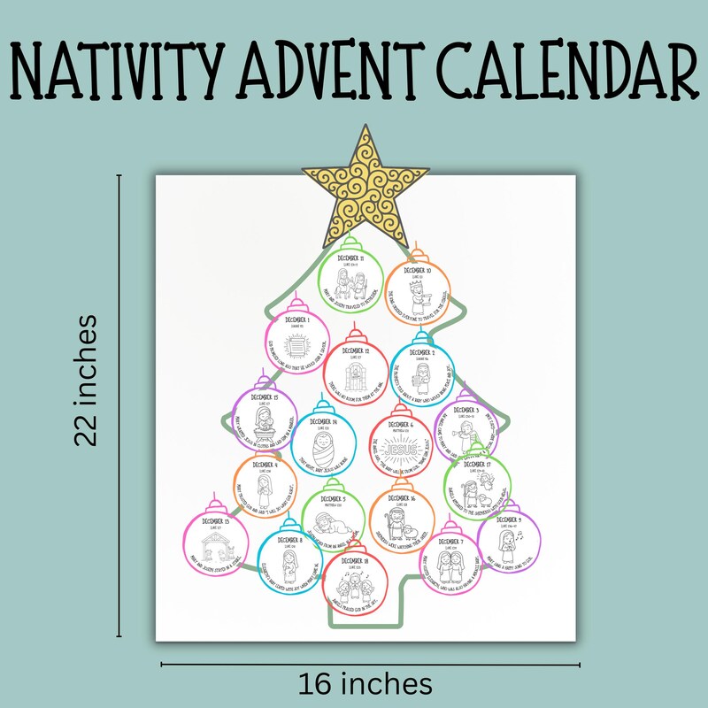 Nativity Advent Calendar - Etsy