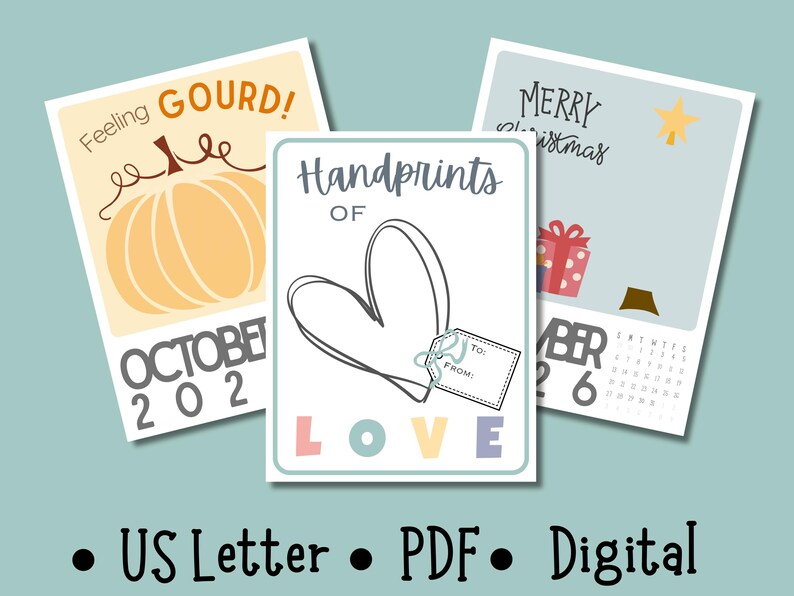 2026 Handprint Calendar, DIY Handprint Art for Kids, Preschool ...