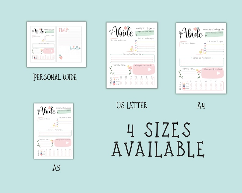 Bible Study Printable – Bible Study Guide & Template for Weekly Study ...